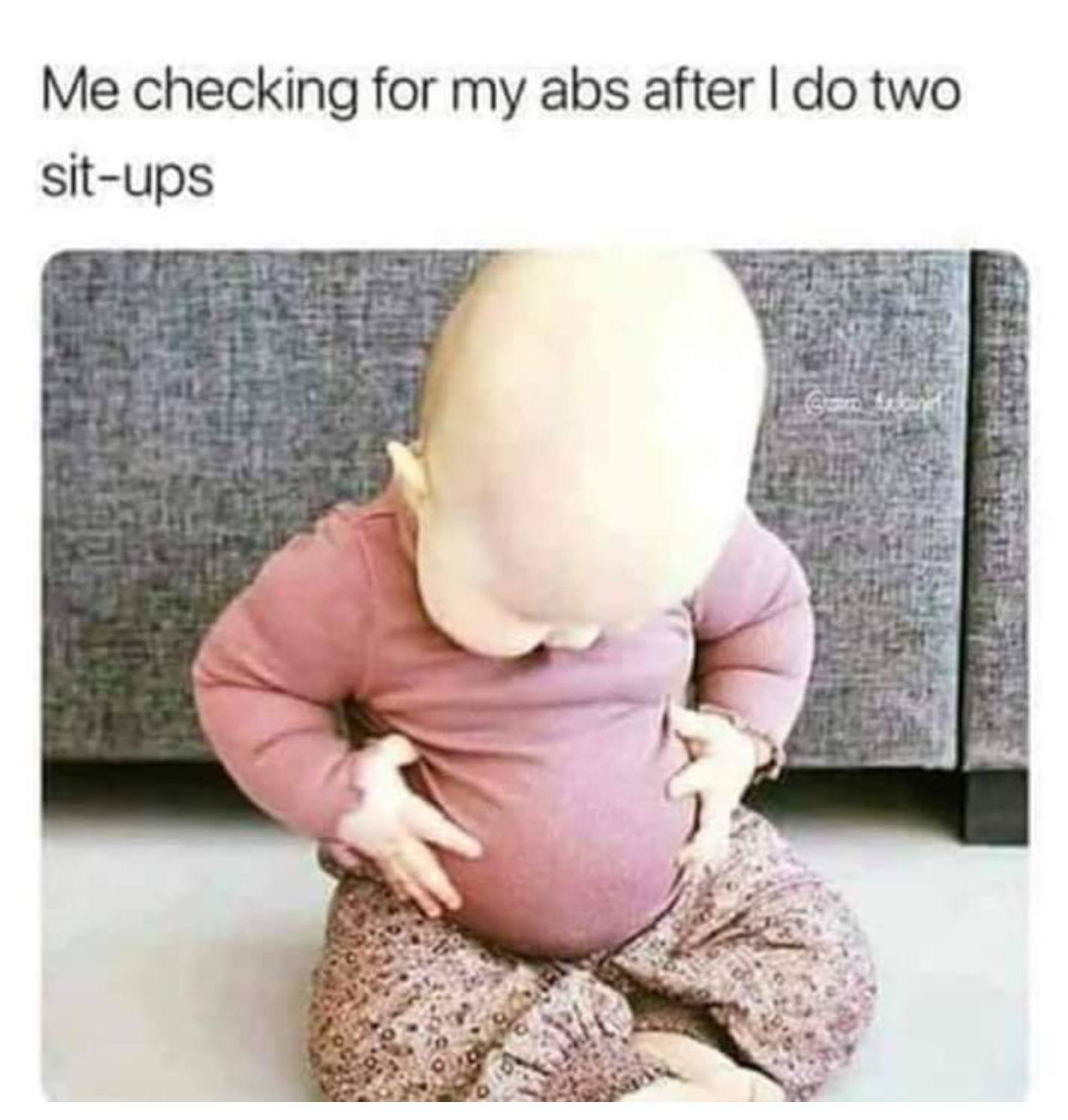 checking for abs | Know Your Meme