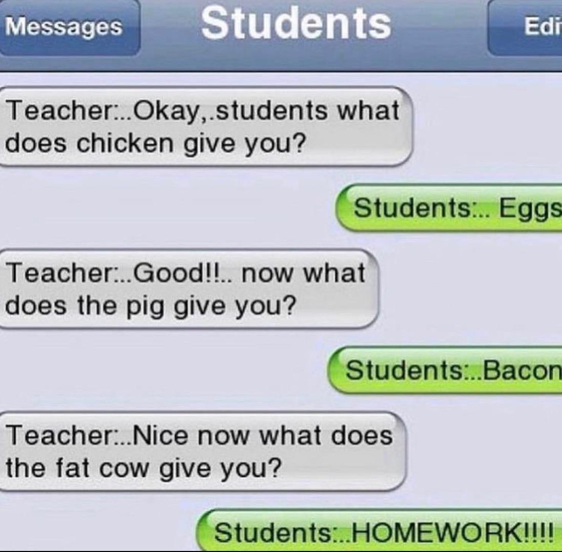 Why would a teacher text a student? | /r/ComedyCemetery | Comedy ...