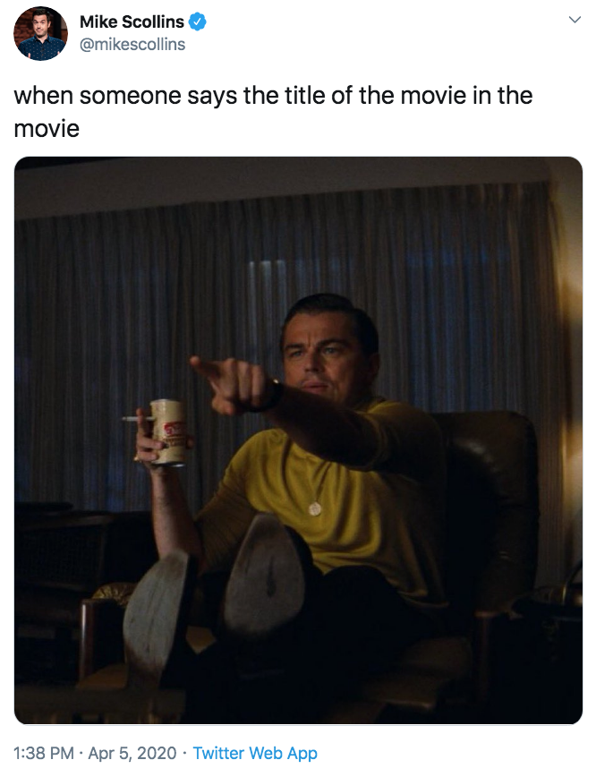 when someone says the title of the movie in the movie | Pointing Rick ...