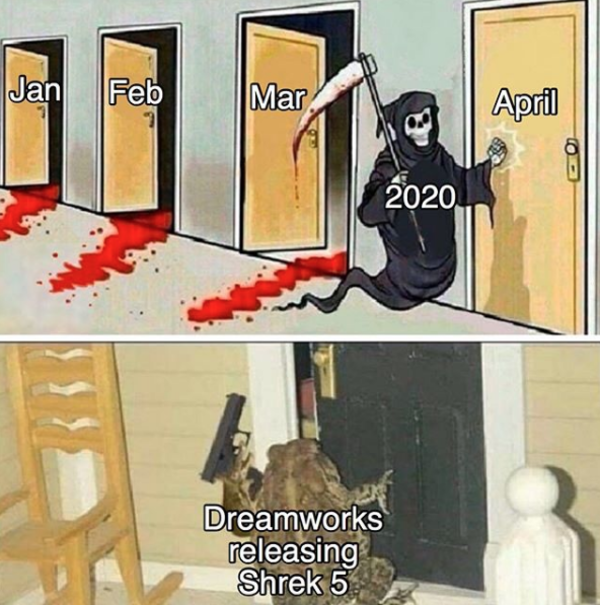Dreamworks releasing Shrek 5 | Death Knocking on Doors | Know Your Meme