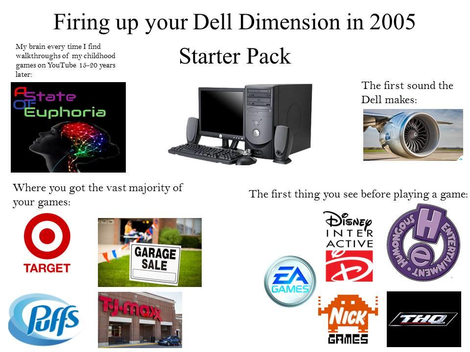 Firing Up Your Dell Dimension in 2005 Starter Pack | /r/starterpacks ...