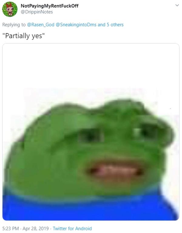 "Partially yes" | PepeWTF | Know Your Meme