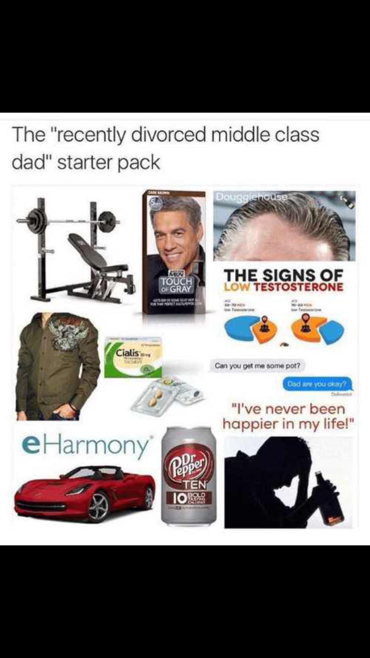 The recently divorced middle class dad starter pack | /r/starterpacks ...