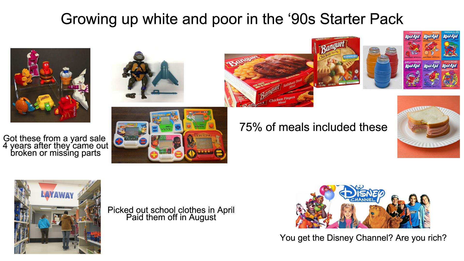 Growing up white and poor in the ‘90s Starter Pack | /r/starterpacks ...