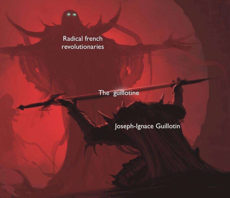 Here You Go | Guillotine | Know Your Meme