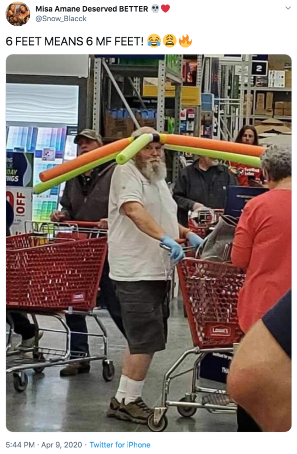 6 FEET MEANS 6 MF FEET! | Pool Noodle Hat Guy | Know Your Meme