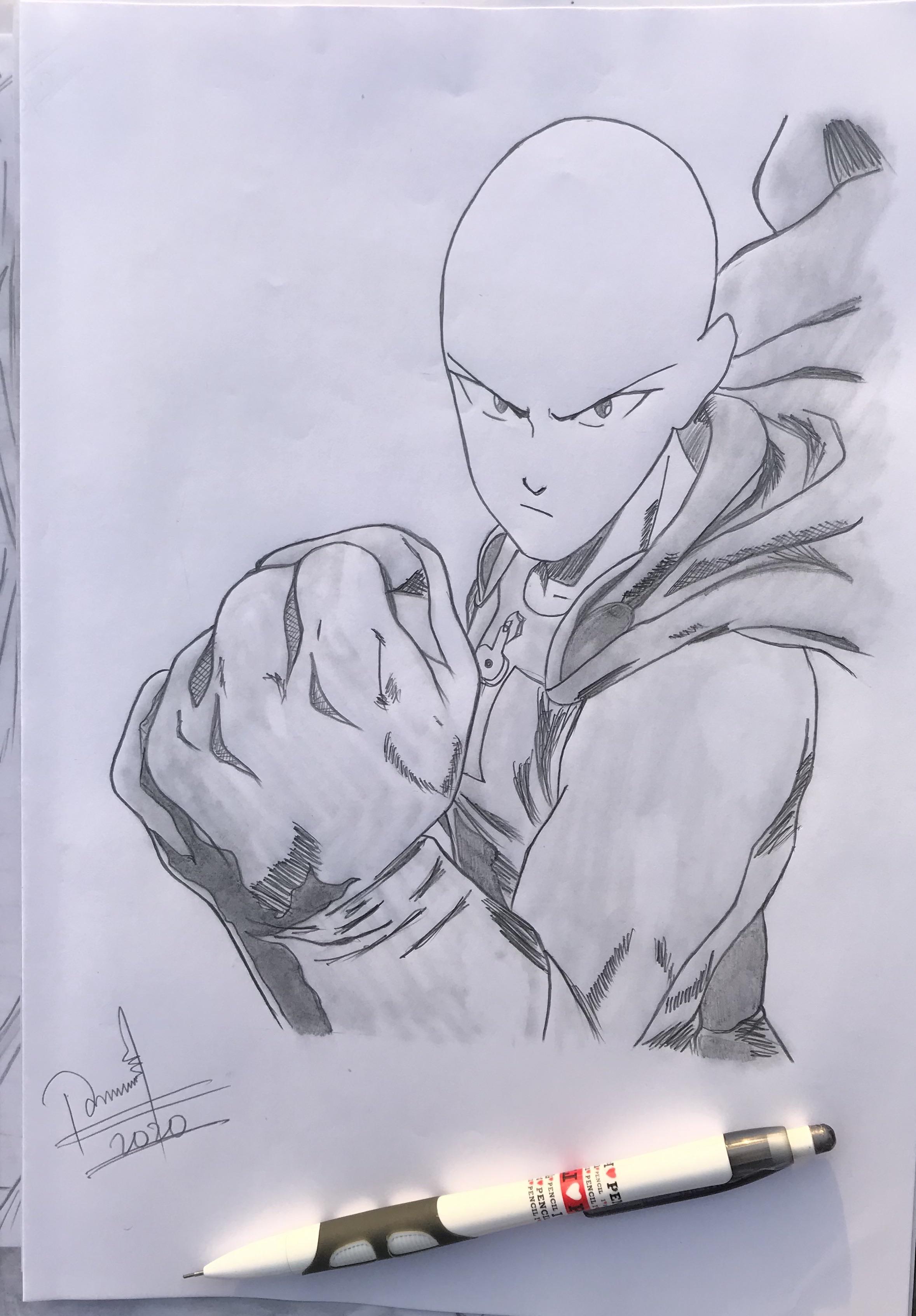 Saitama drawing done by me (reference taken from manga) | /r ...