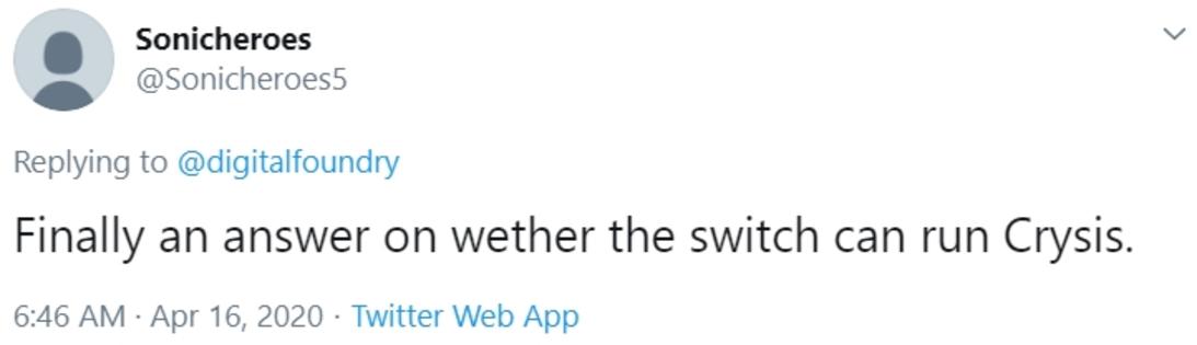Finally an answer on whether the switch can run Crysis. | Crysis | Know ...