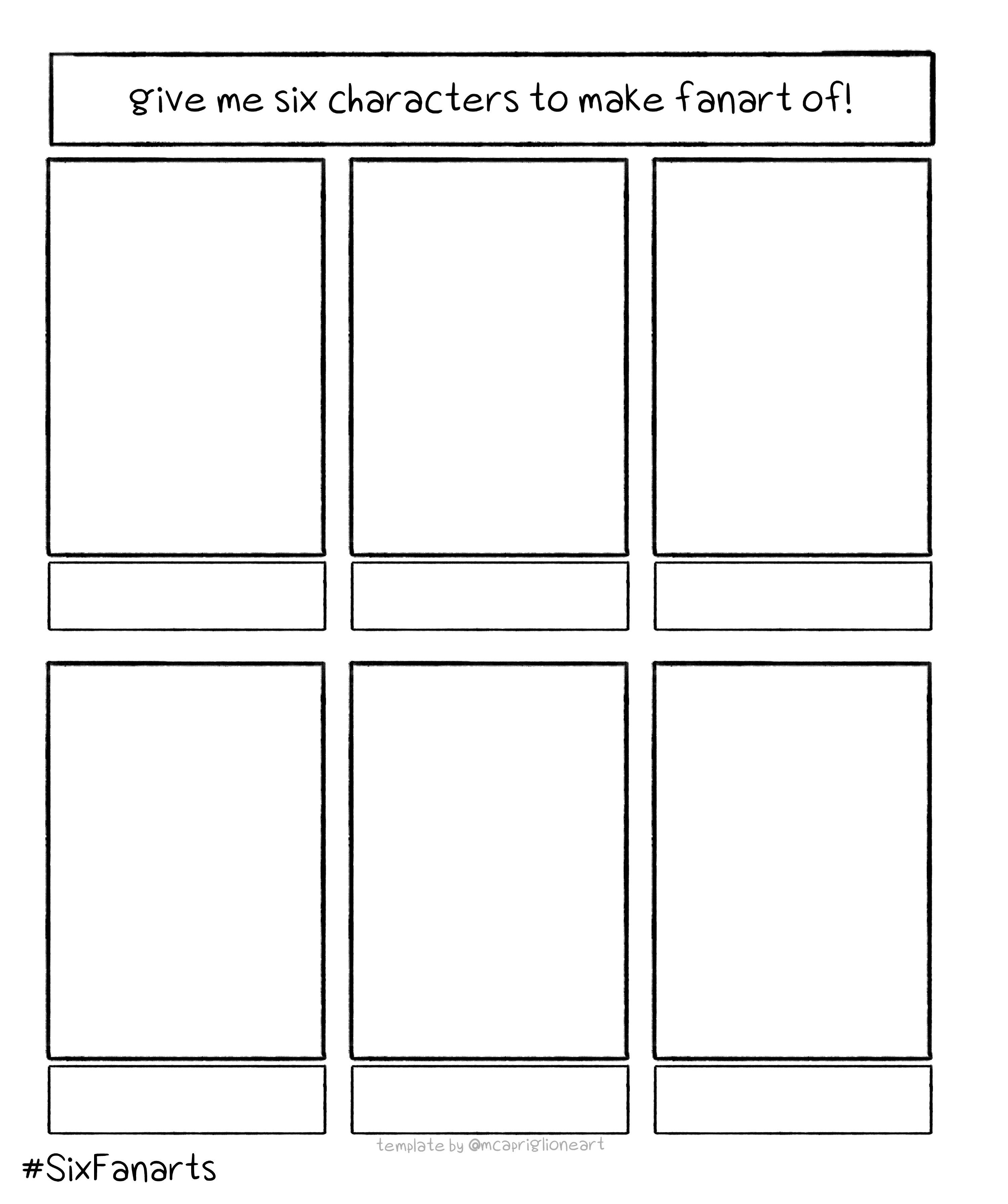  SixFanarts Template Six Fanarts Know Your Meme