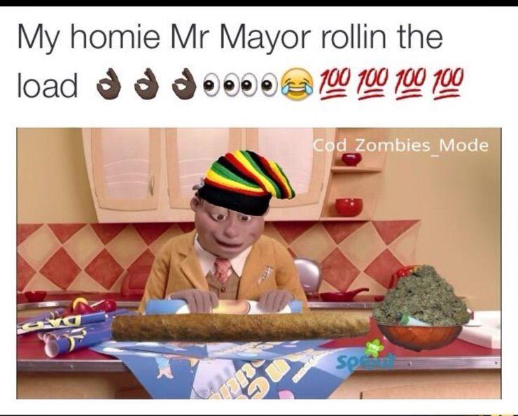 Mr Mayor rollin a joint | Mayor Meanswell | Know Your Meme
