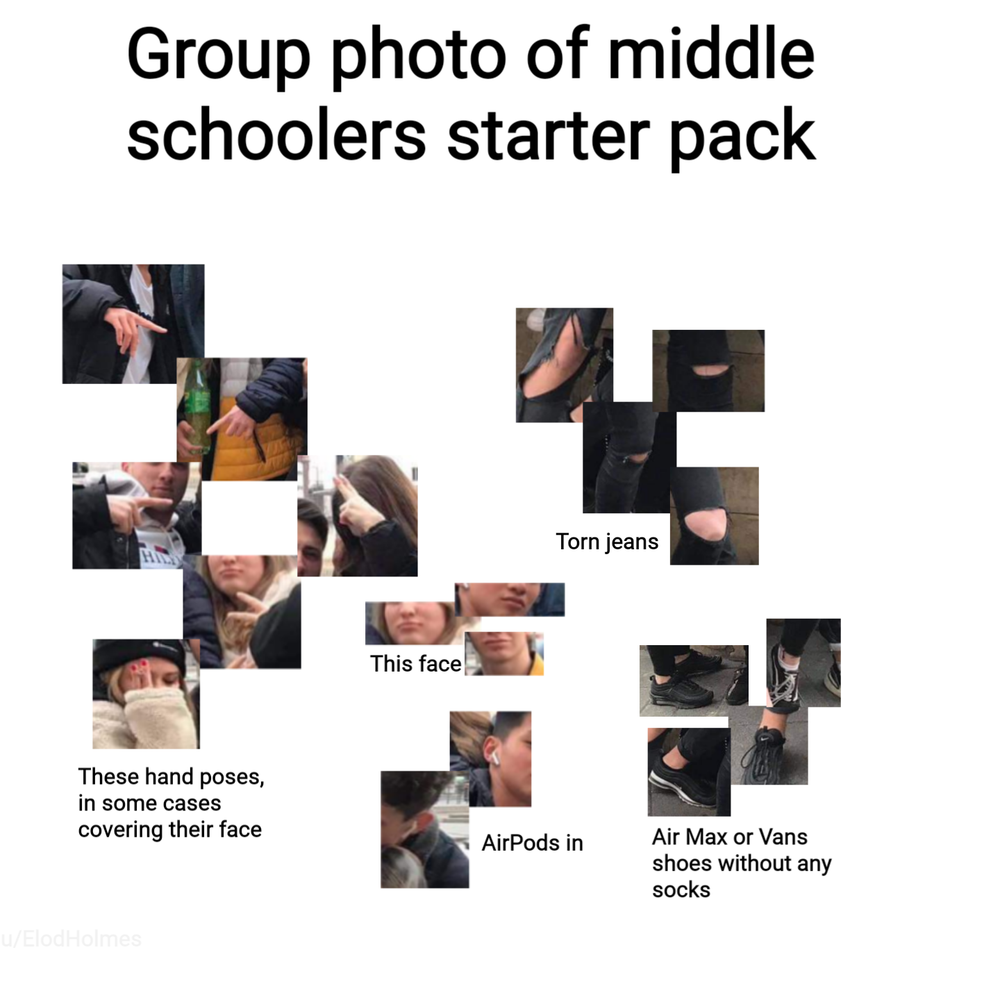 Group photo of middle schoolers starter pack | /r/starterpacks ...