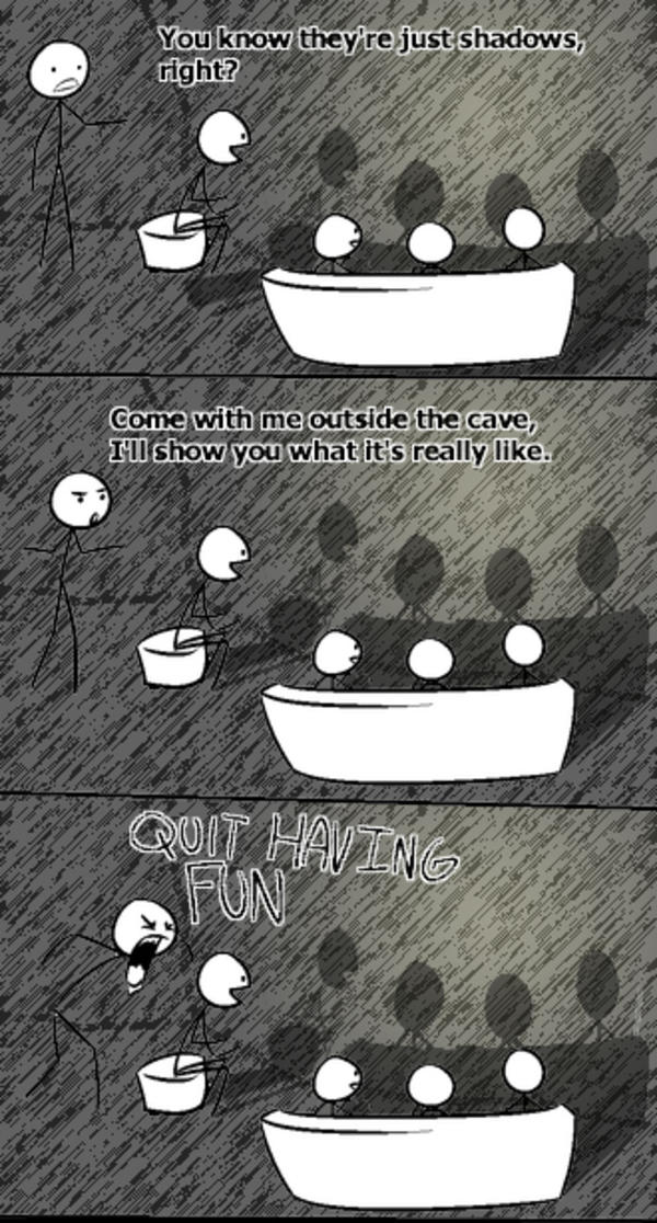 The Platonic Cave | Plato's Allegory Of The Cave | Know Your Meme