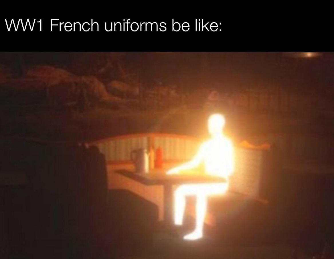 Blue and red | Glowing Man | Know Your Meme