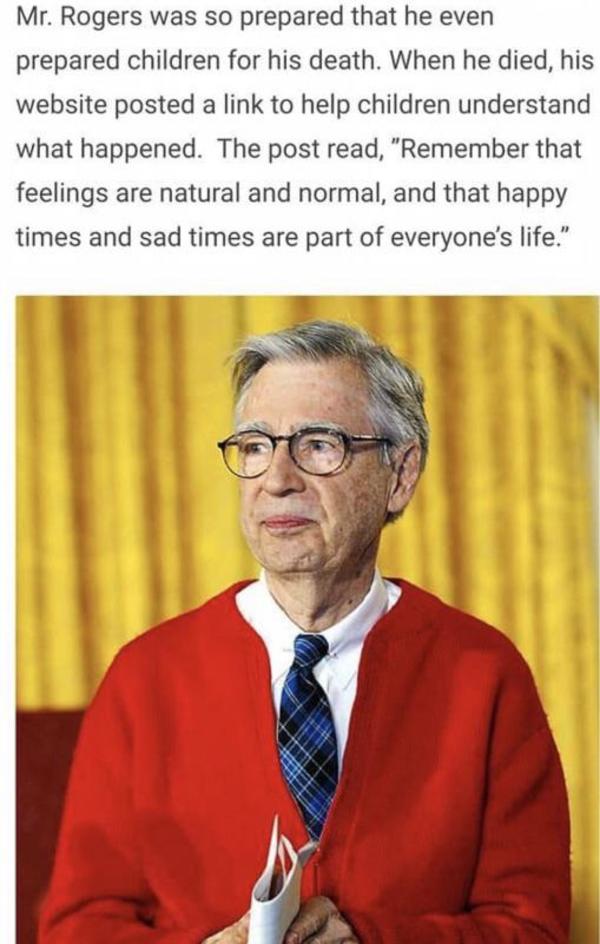 mr. rogers' death | Know Your Meme