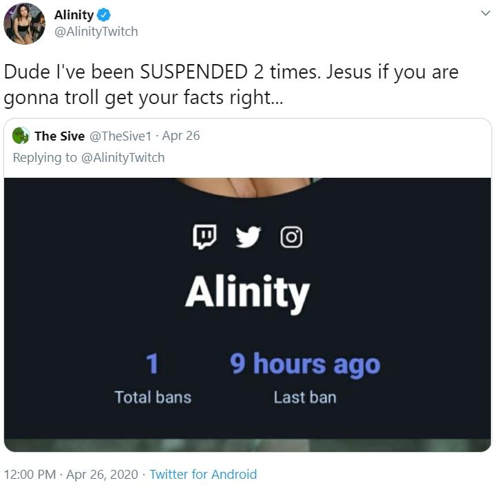 How Many Times Was Alinity Banned From Twitch Alinitys Nip Slip Know Your Meme
