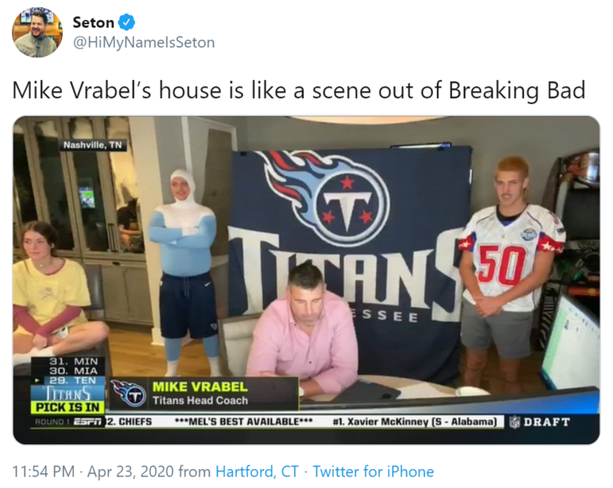 Mike Vrabel | 2020 Remote NFL Draft | Know Your Meme