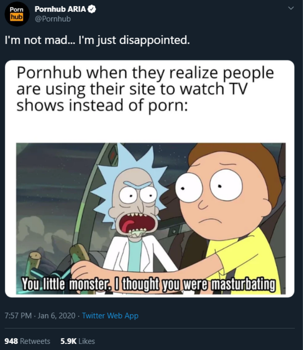 Tfw Pornhub Themselves Acknowledge Rick And Morty Rick And Morty Know Your Meme