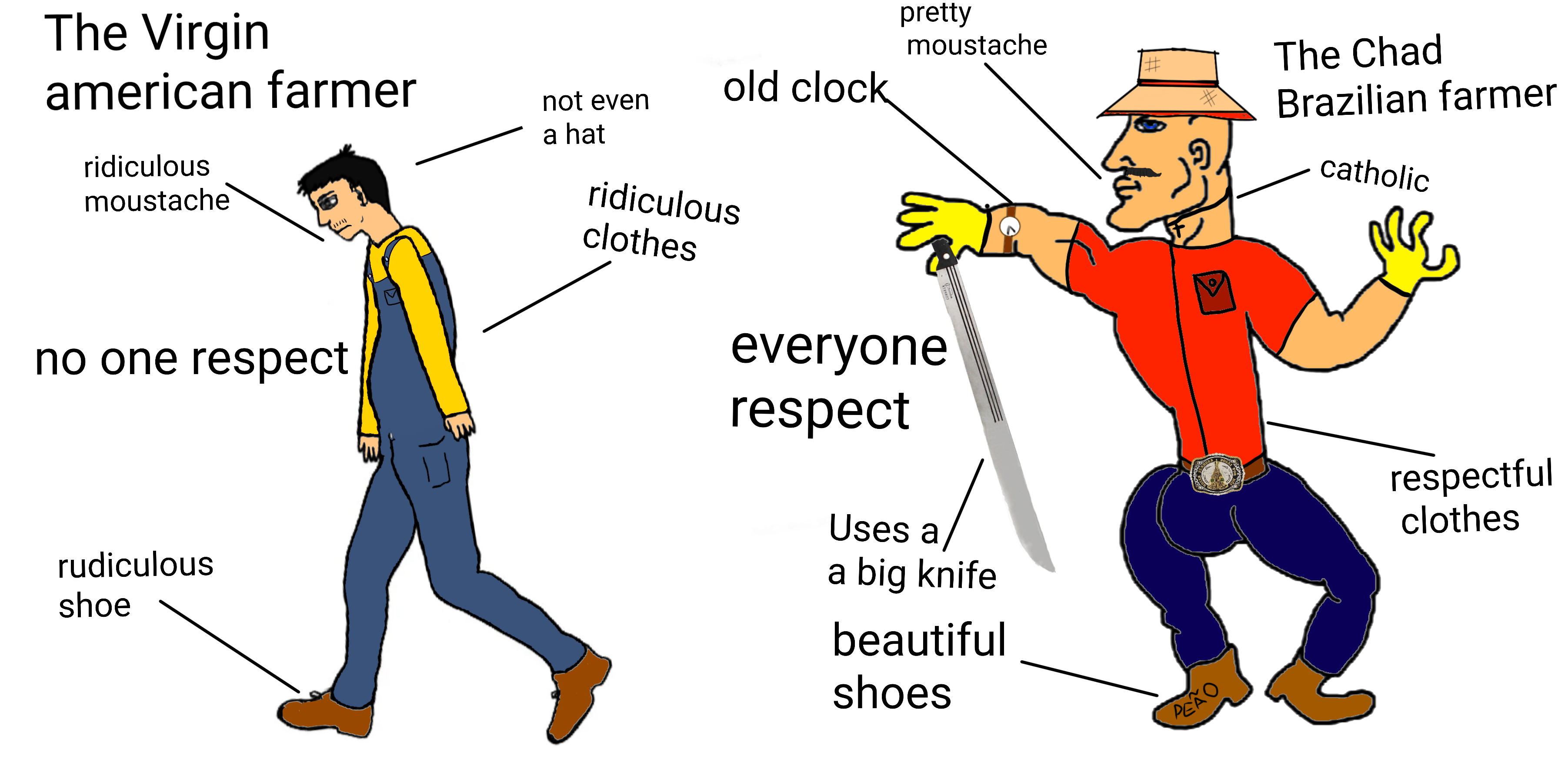 The Virgin American Farmer v. THE CHAD BRAZILIAN FARMER | Virgin vs ...