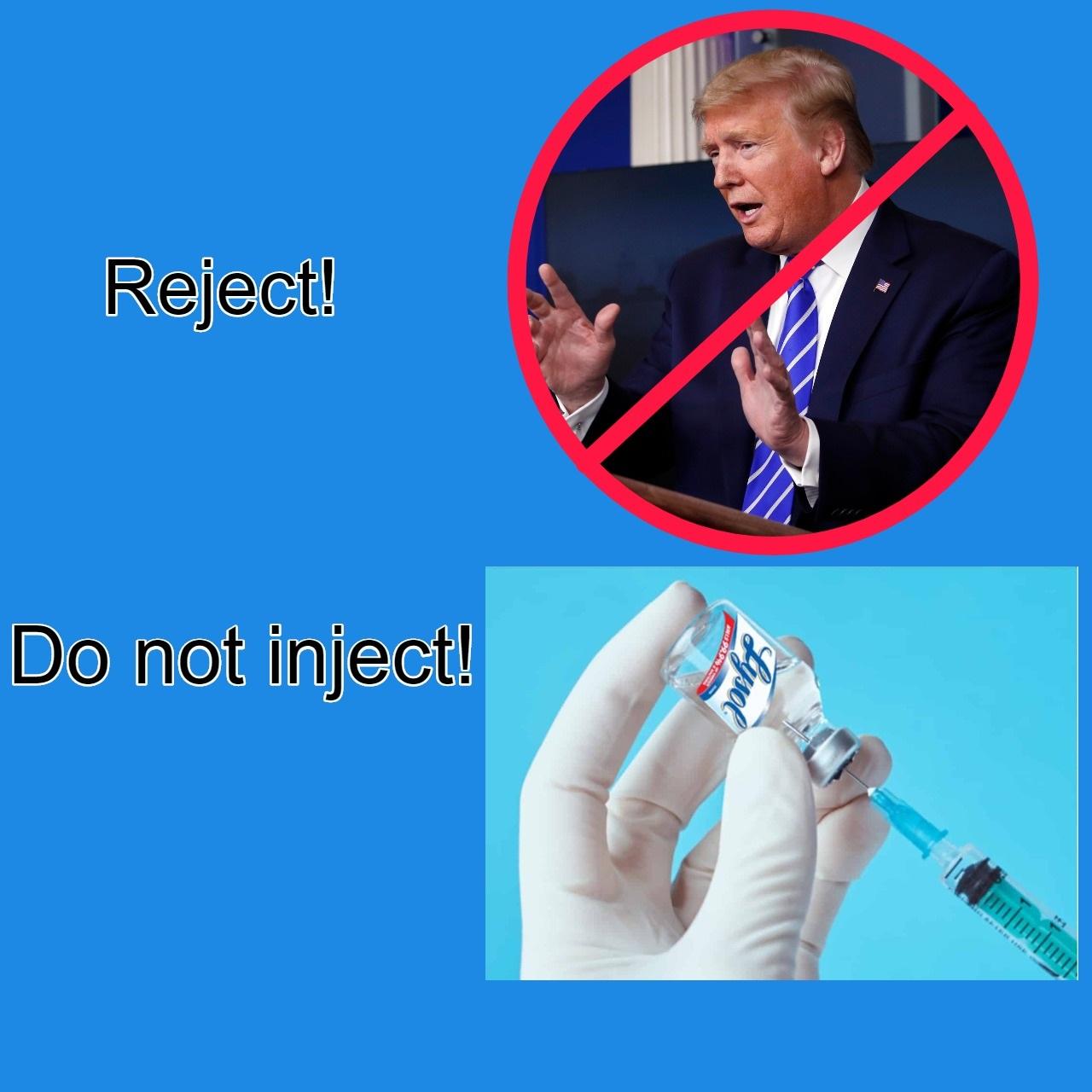 Do not inject | Trump's "Inject Disinfectant" Remarks | Know Your Meme
