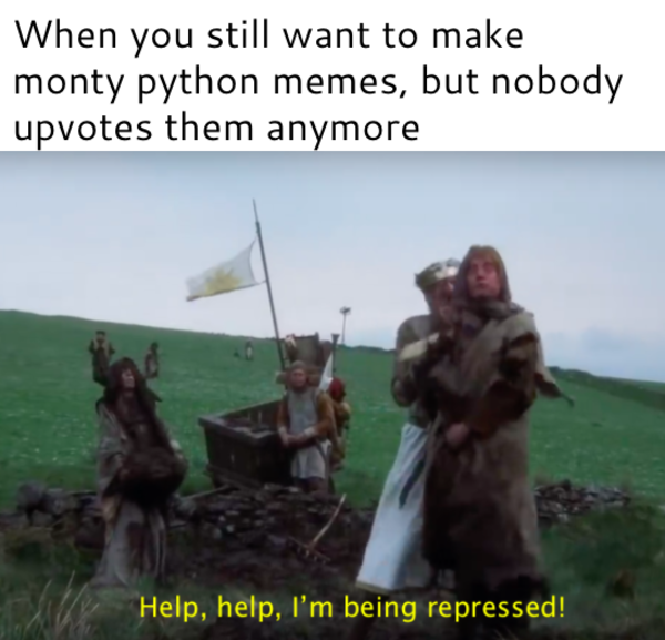 Moar Monty Python Memes | Help! Help! I'm Being Repressed | Know Your Meme