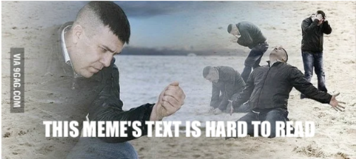 This meme's text is hard to read | Dramatic Dmitry | Know Your Meme