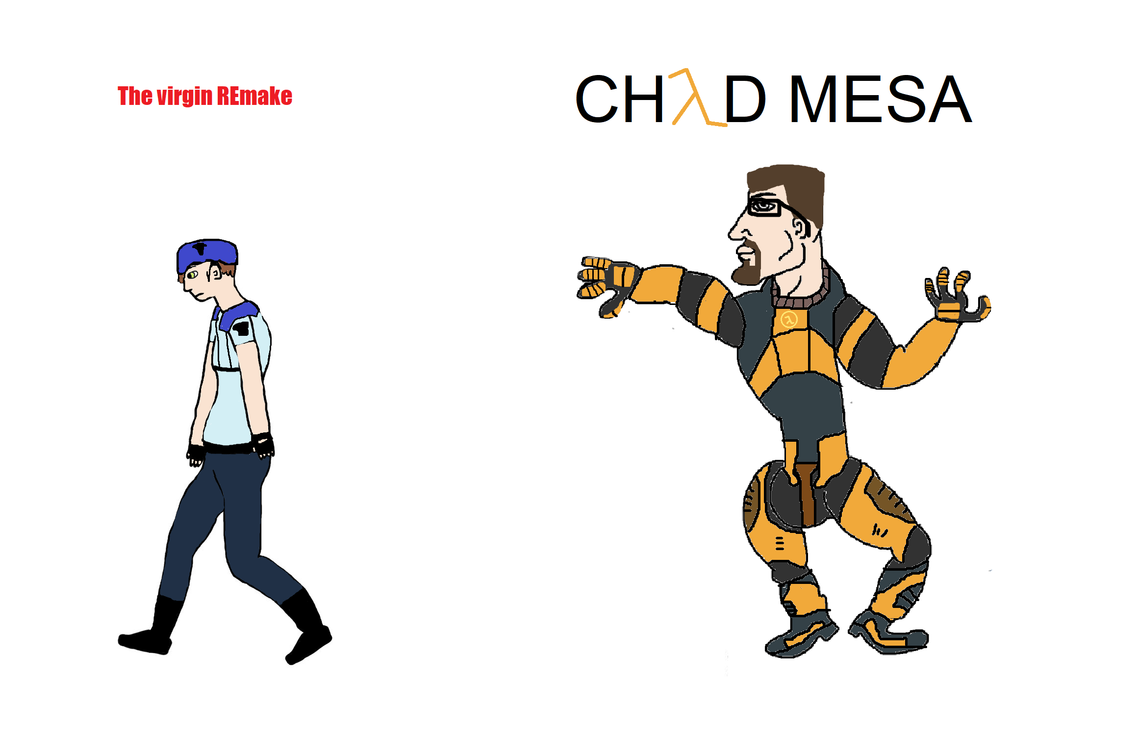 Virgin REmake v. CHAD MESA | Virgin vs. Chad | Know Your Meme