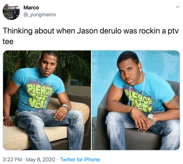 Thinking about when Jason derulo was rockin a ptv tee | Jason Derulo ...