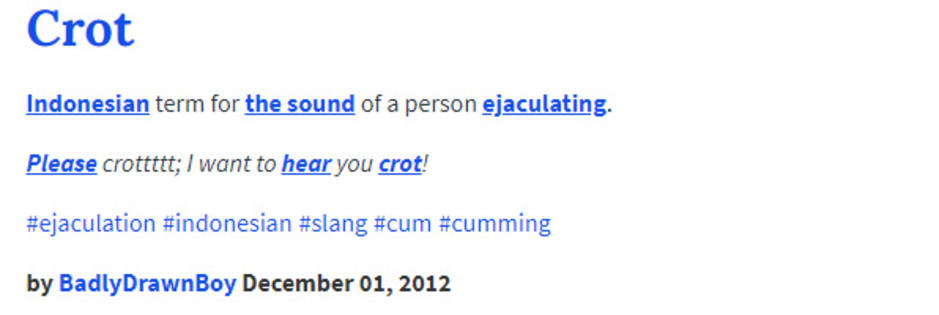Crot Definition | Crot | Know Your Meme