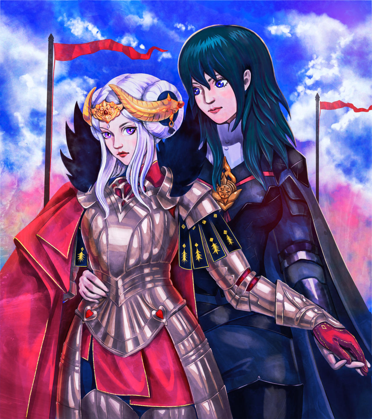 Edelgard and Byleth | Fire Emblem: Three Houses | Know Your Meme