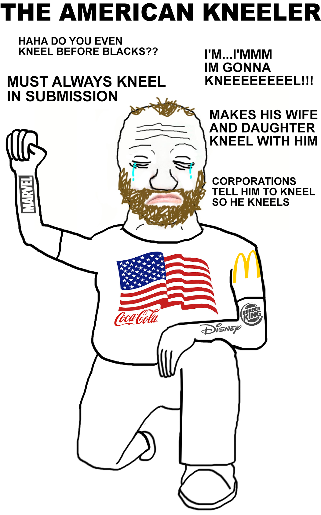 Kneeler | Oomer Wojaks | Know Your Meme