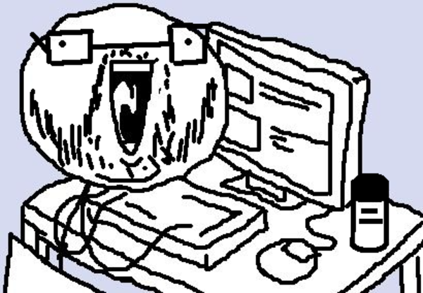 soyboy at the computer | Soy Boy Face / Soyjak | Know Your Meme