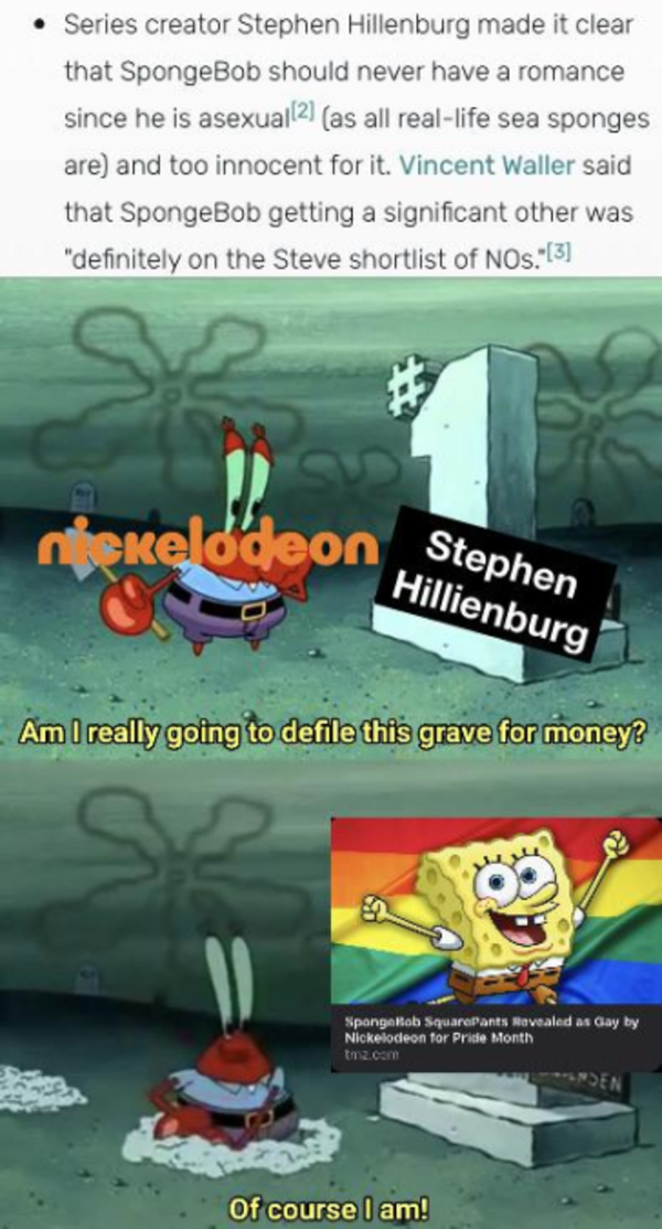 Shame Nick shame shame on you | SpongeBob LGBTQ+ Confirmation | Know ...