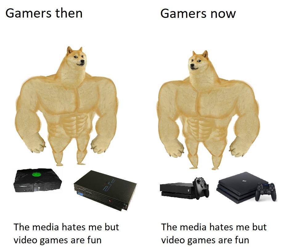 Heh gamers | Swole Doge vs. Cheems | Know Your Meme
