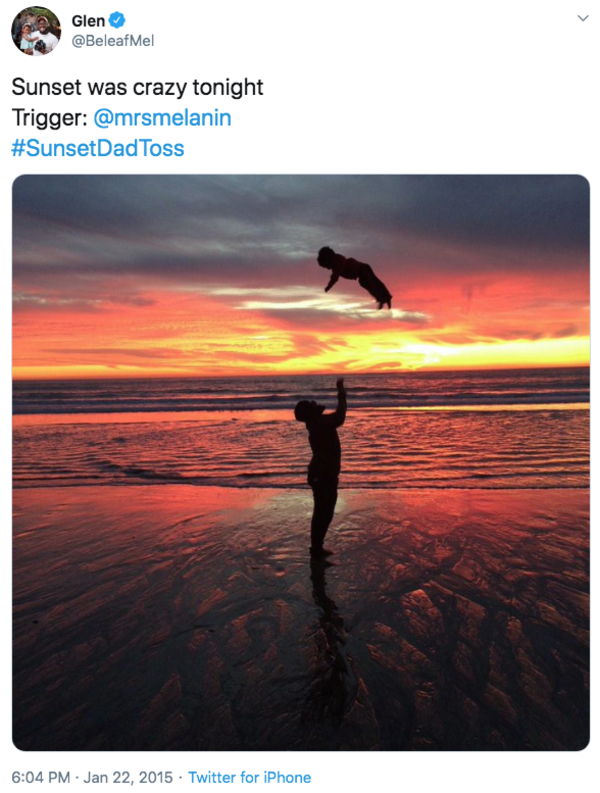 Sunset was crazy tonight Trigger: @mrsmelanin #SunsetDadToss | #DadToss ...