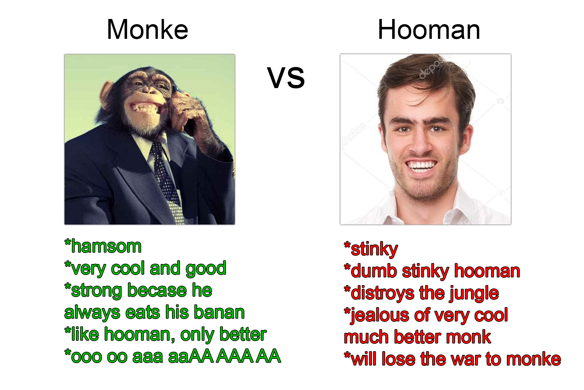 ooo ooo stinky hooman jealous of monke aa aa | Return to Monke | Know ...