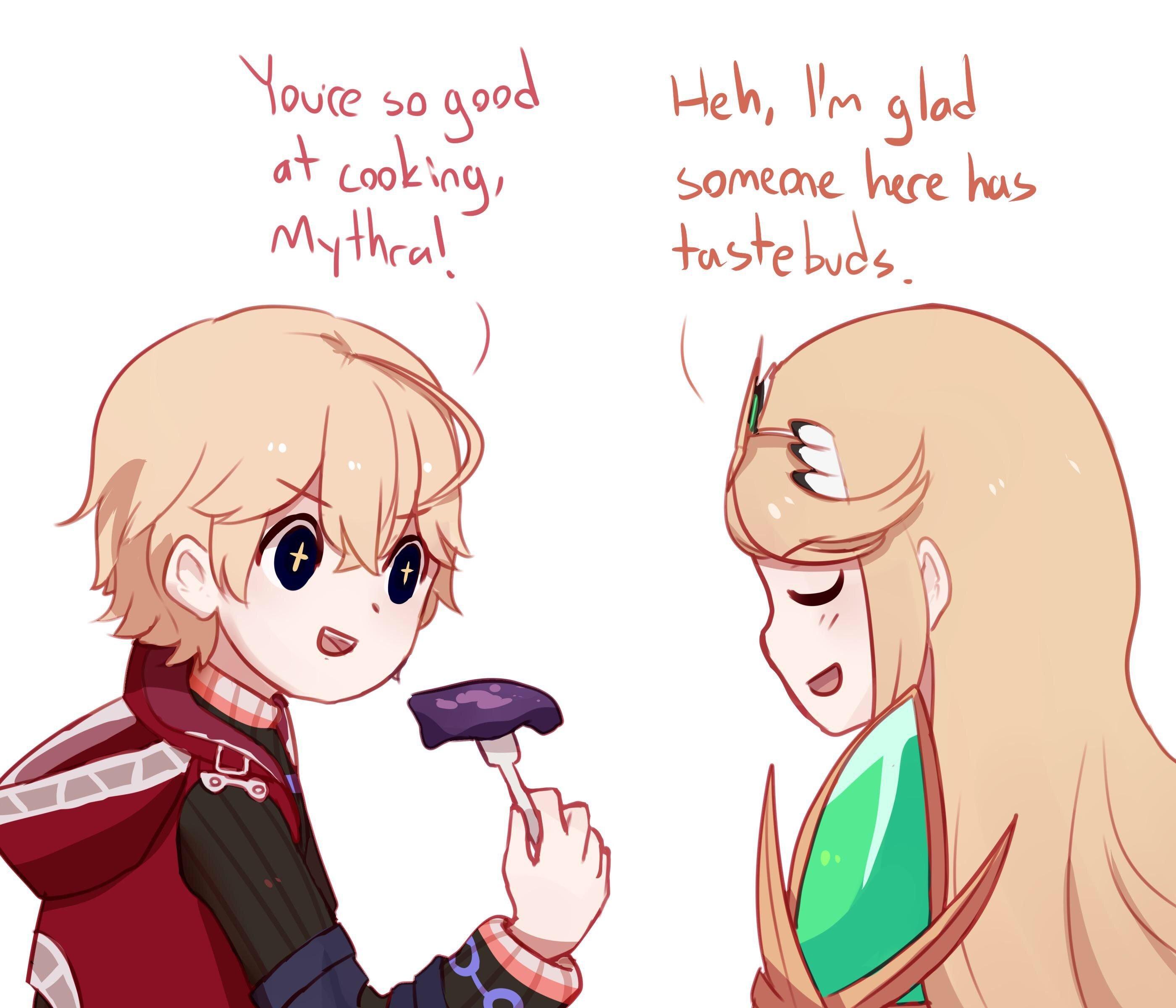 Shulk's Taste Buds Are Well-Suited To Mythra's Cooking | Xenoblade ...
