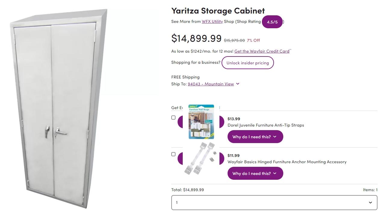 Yaritza Storage Cabinet | Wayfair Human Trafficking Conspiracy Theory ...