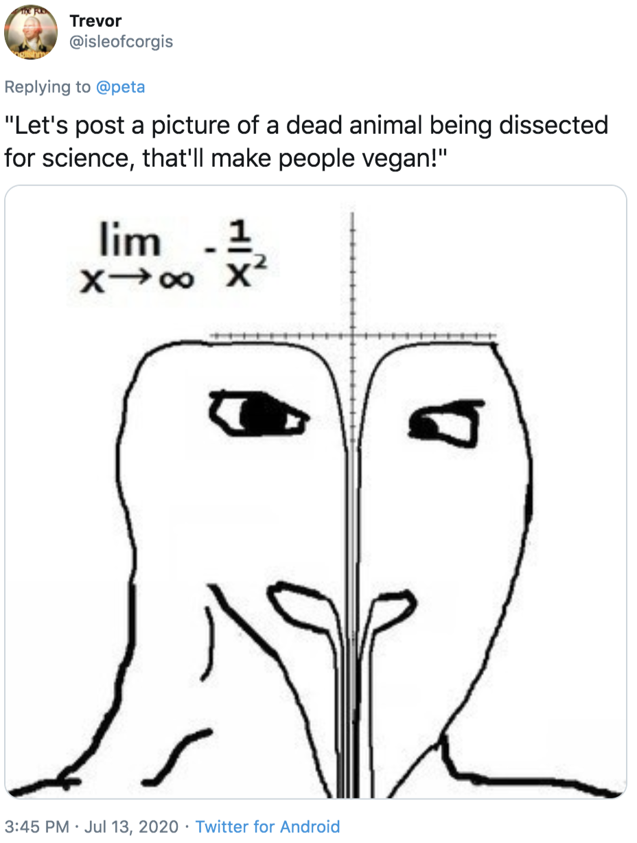 Great Idea | PETA's "Not Cake" Tweet | Know Your Meme