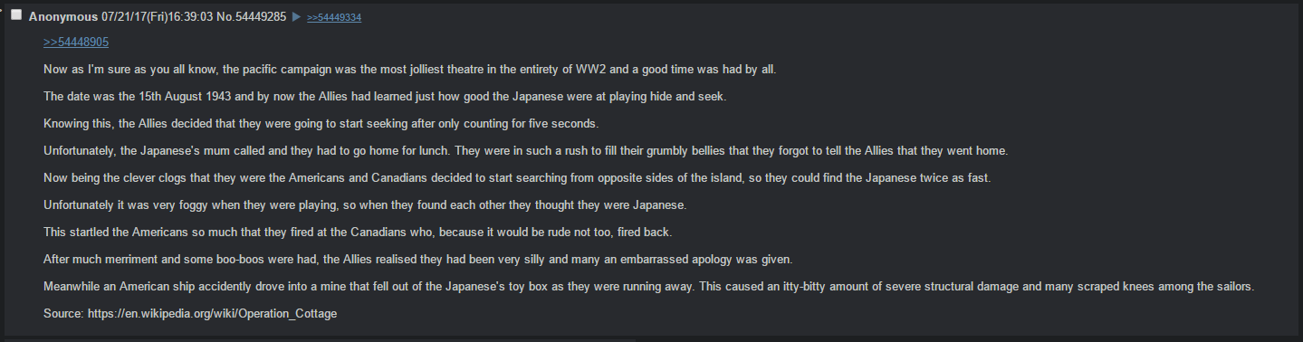 Whimsical Warfare: Operation Cottage | 4chan | Know Your Meme