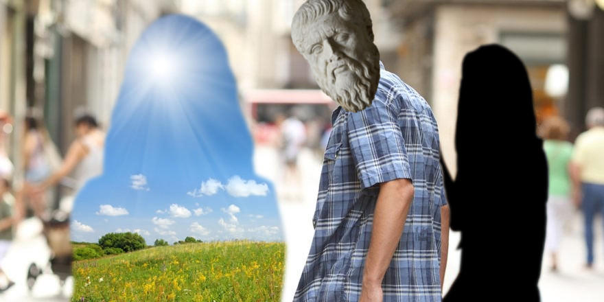 Distracted Plato | Plato's Allegory Of The Cave | Know Your Meme