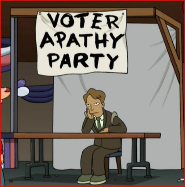 voter apathy party | Futurama | Know Your Meme
