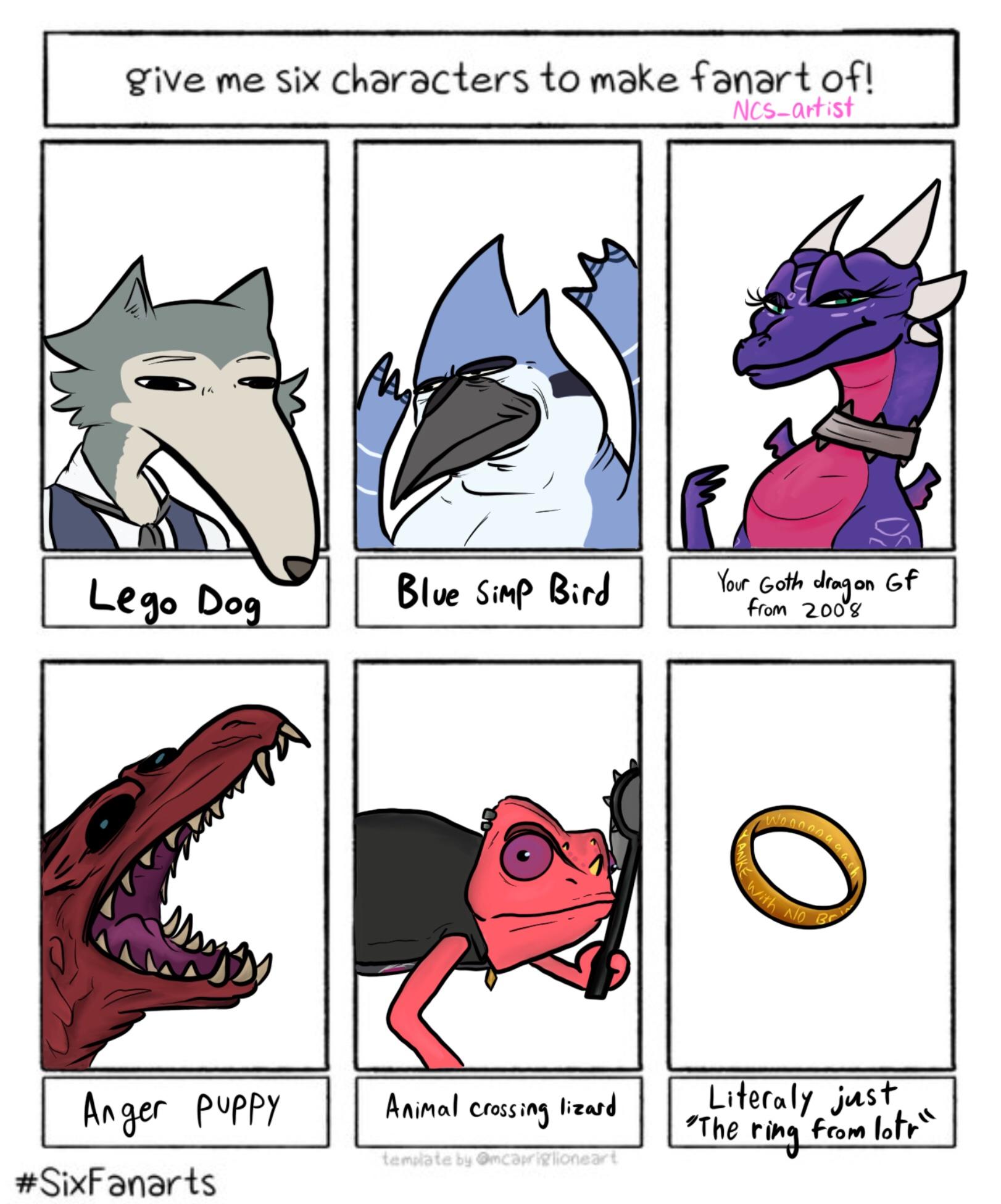 Finally came through and did that 6 fanarts thing (even if I’m late ...