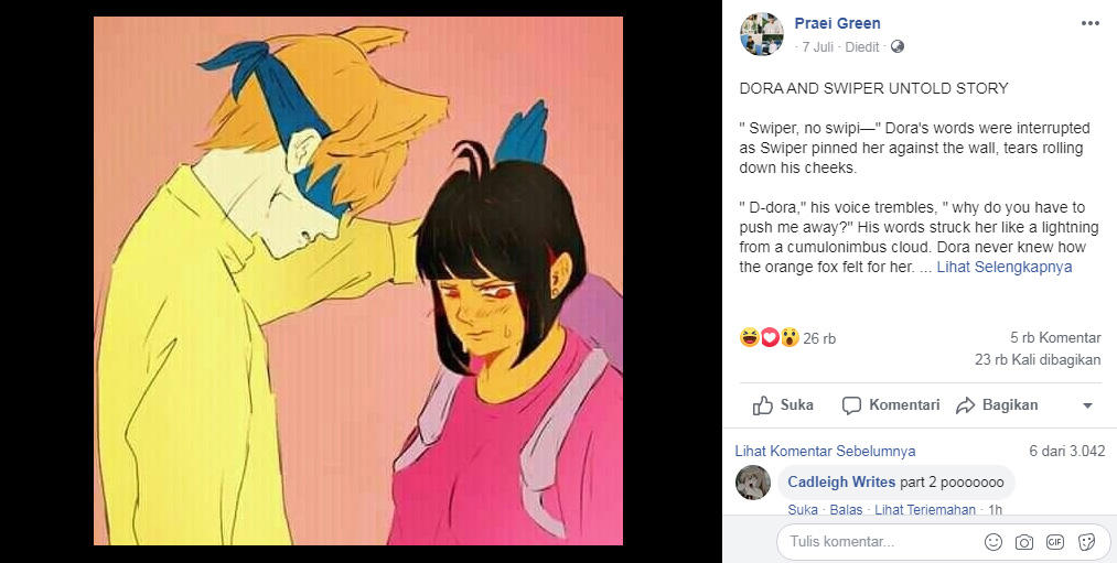 Reposted to Facebook | Dora's Kabedon / Dora's Pairing | Know Your Meme