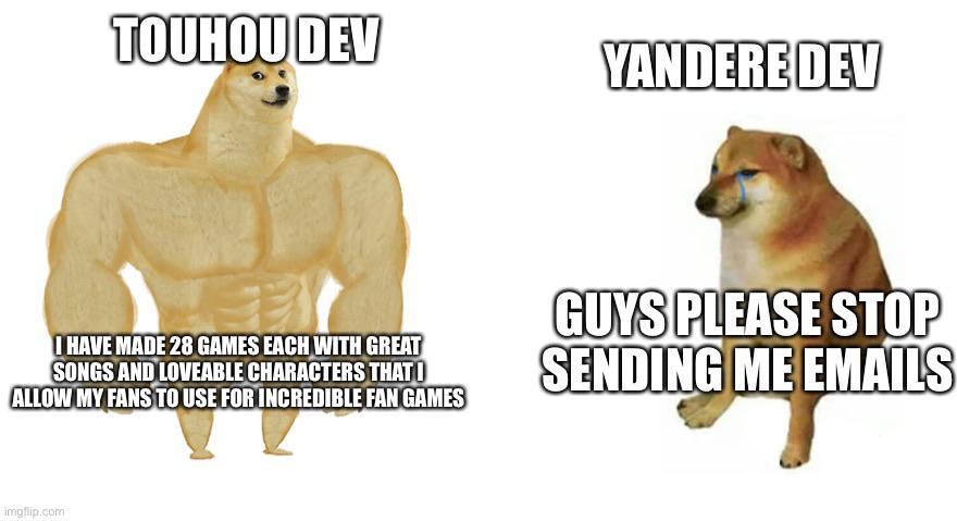 Zun vs YandereDev | YandereDev | Know Your Meme