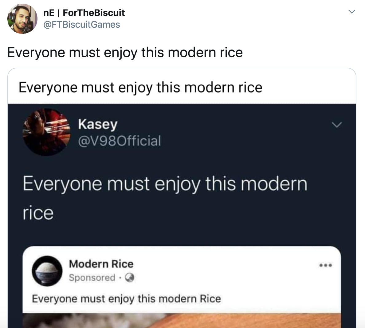 FTbiscuit | Everyone Must Enjoy This Modern Rice | Know Your Meme