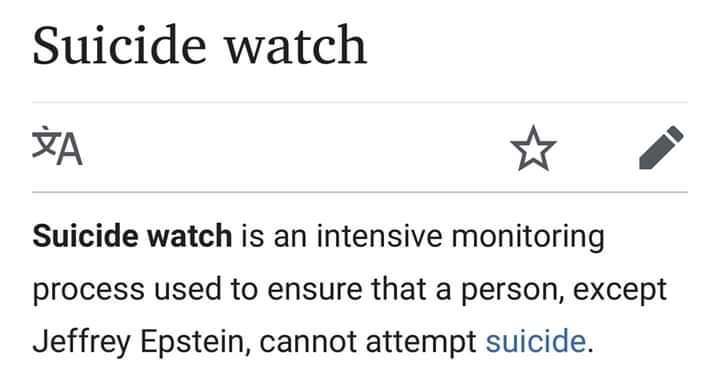 suicide watch | Wikipedia | Know Your Meme