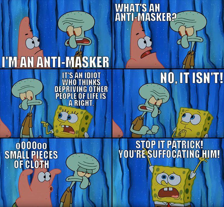 wearing masks | SpongeBob SquarePants | Know Your Meme