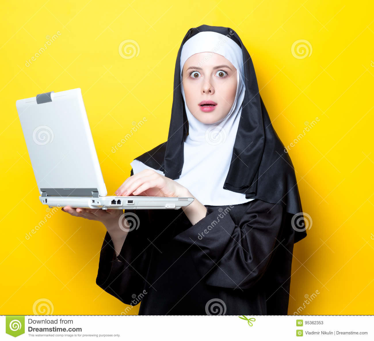 Surprised Nun | Computer Reaction Faces | Know Your Meme