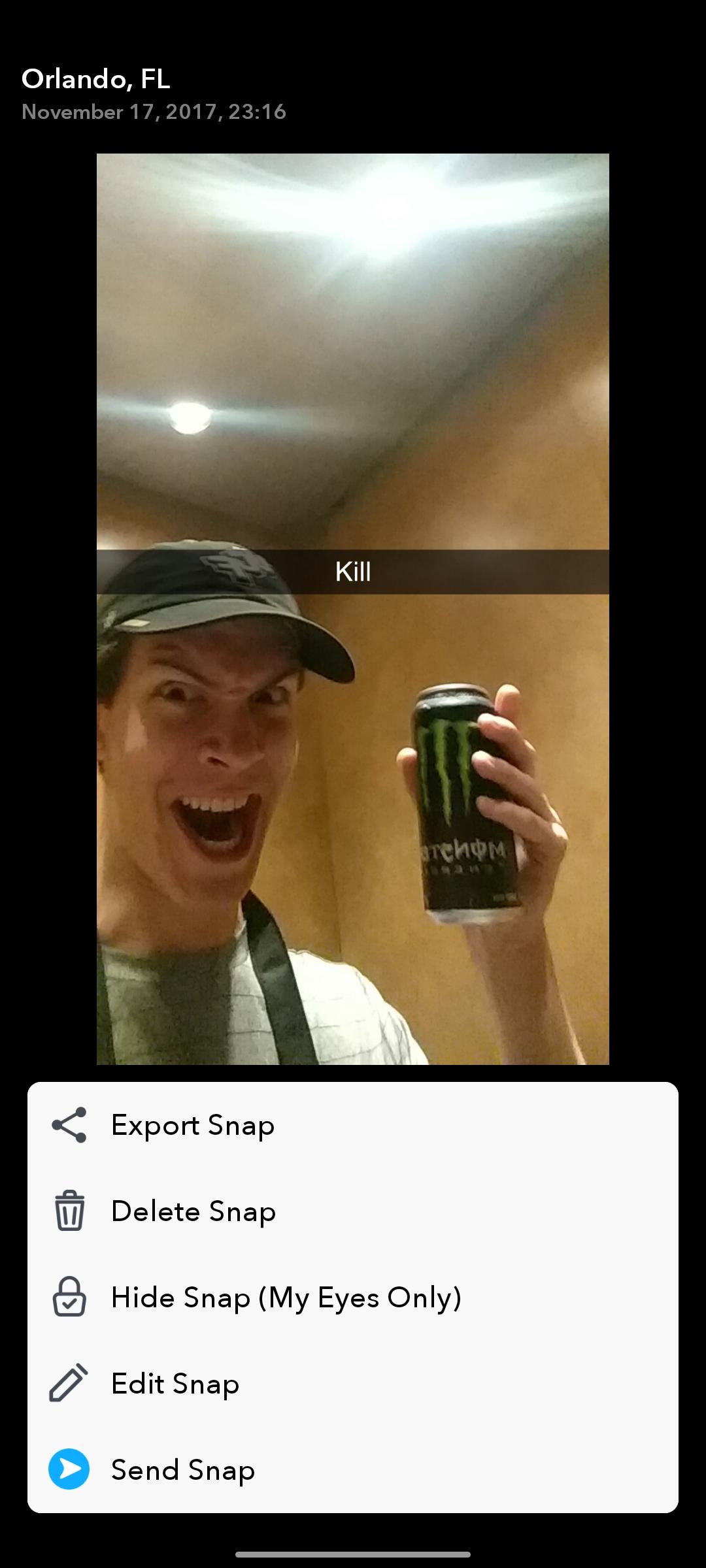 snapchat post | Snapchat Kill Guy | Know Your Meme