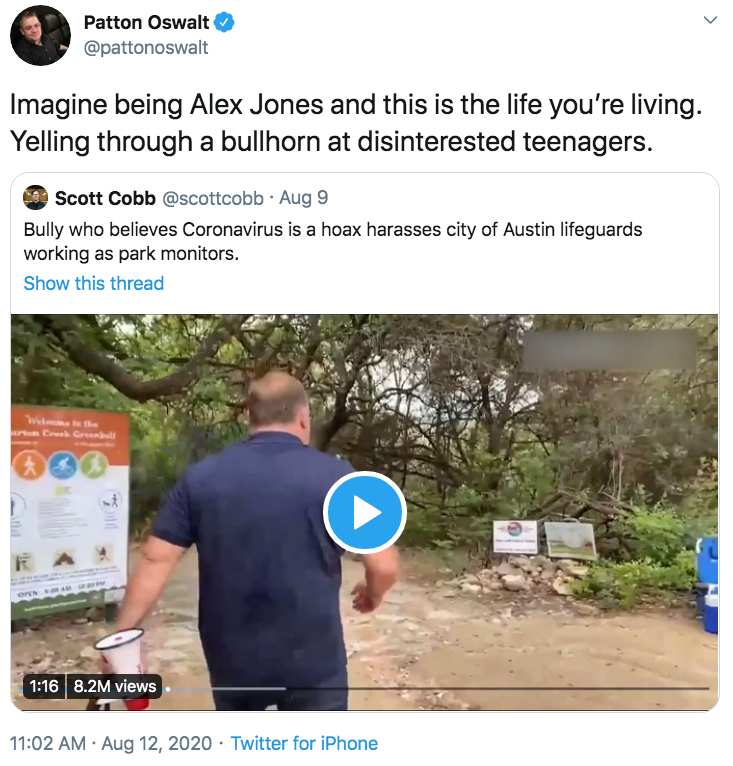 Imagine being Alex Jones and this is the life you’re living. Yelling ...